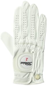 titleist perma soft golf glove womens reg rh pearl, white(large, worn on right hand)