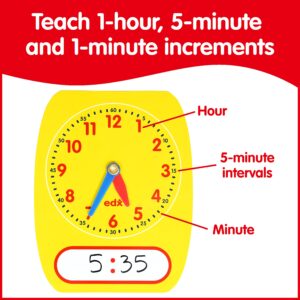 Learning ADVANTAGE-25615 edx Education Write-On/Wipe-Off Clock Dials - Set of 5