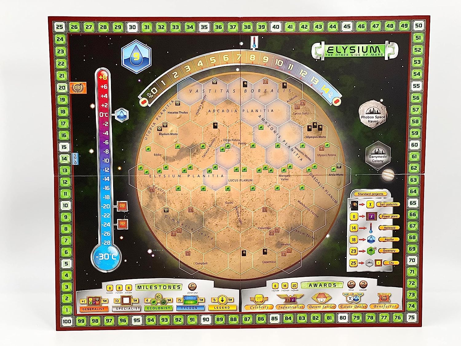 Terraforming Mars: Hellas Elysium - The Other Side of Mars Expansion by Stronghold Games, Strategy Board Game