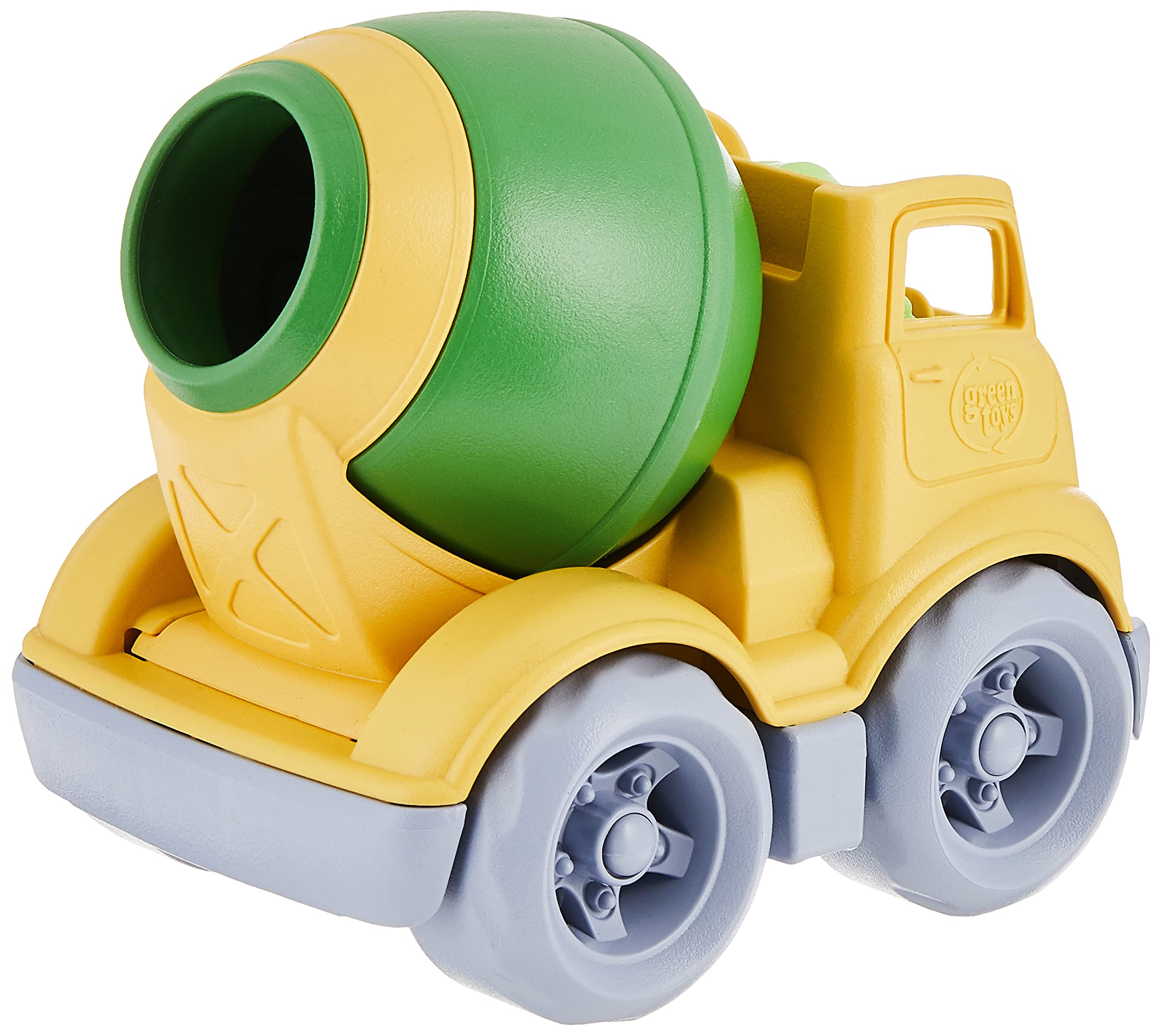 Green Toys Mixer Construction Truck Green/Yellow, 5.75x7.5x5.6