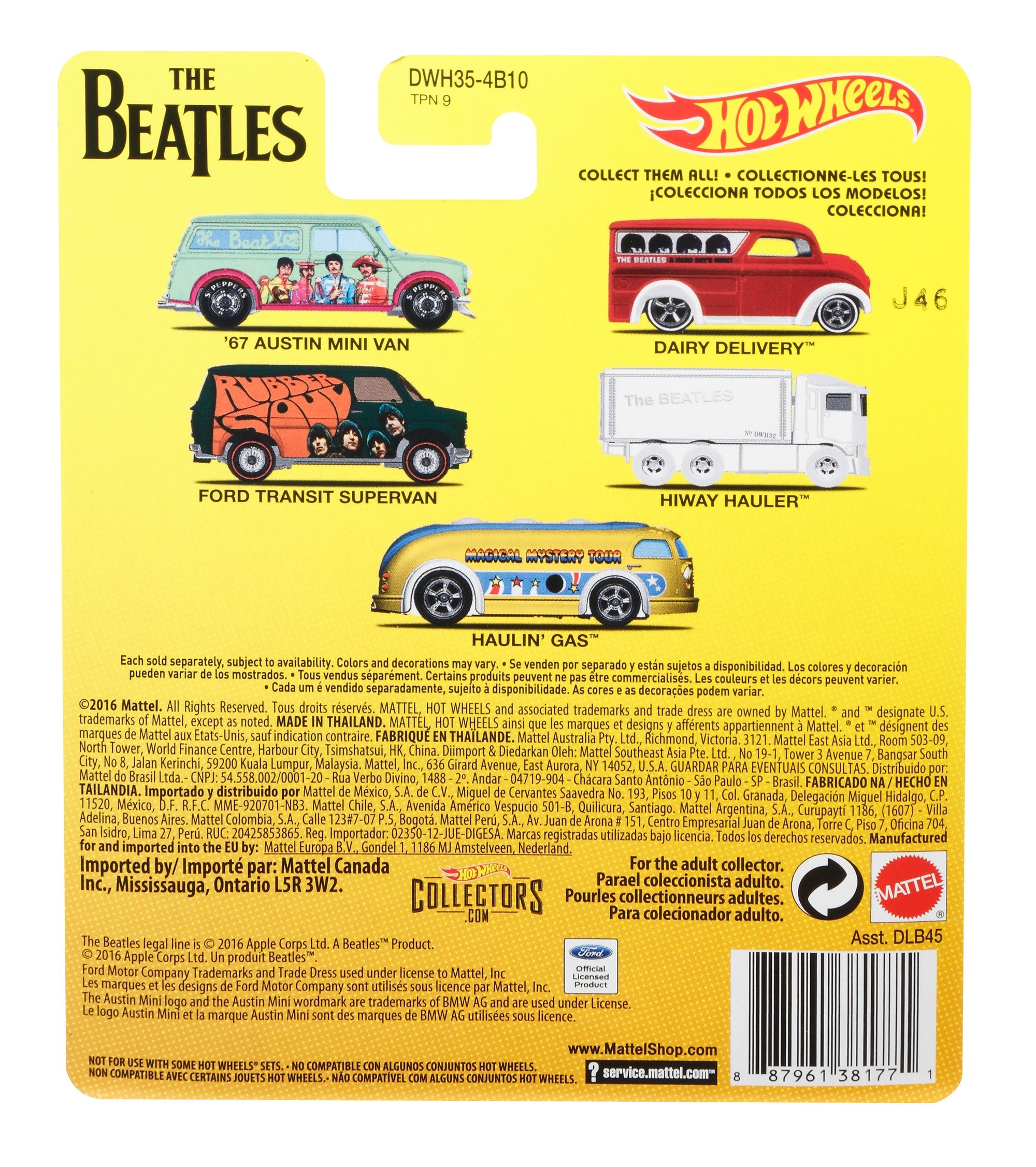 Hot Wheels The Beatles Haulin' Gas Vehicle