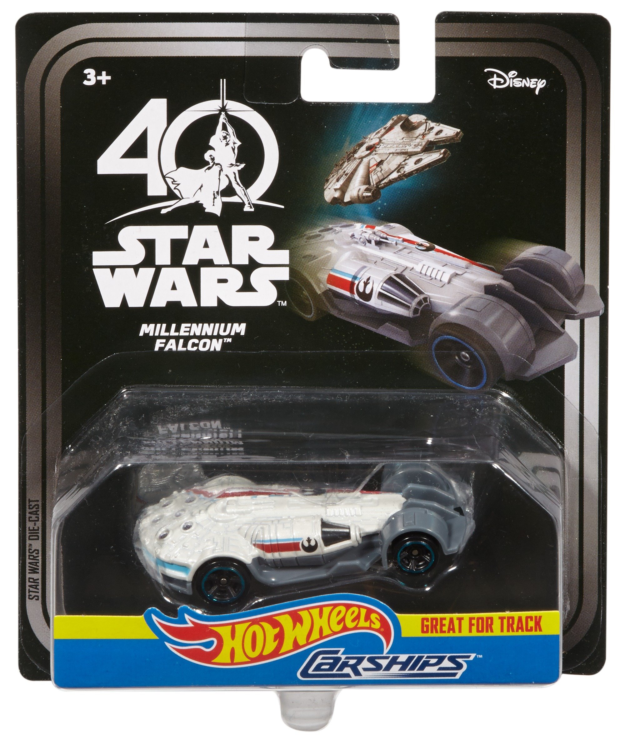 Hot Wheels Star Wars Carships 40th Anniversary Millennium Falcon Vehicle