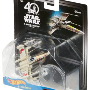 Hot Wheels Star Wars Starships 40th Anniversary X-Wing 5 Vehicle, Red