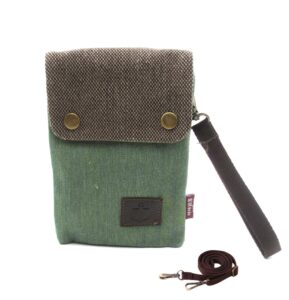 cute small mini double pockets crossbody shoulder messenger bag cell phone pouch travel purse wallet green