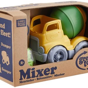 Green Toys Mixer Construction Truck Green/Yellow, 5.75x7.5x5.6