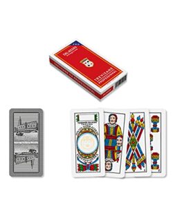 dal trevisane regional playing cards, case 3+ years, red, colour, 15005