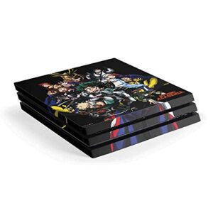 skinit decal gaming skin compatible with ps4 pro console - officially licensed funimation my hero academia main poster design