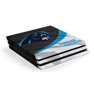 skinit decal gaming skin compatible with ps4 pro console - officially licensed nfl carolina panthers design