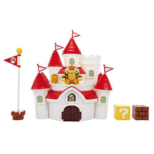 Super Mario Mushroom Kingdom Castle Playset with Exclusive 2.5” Bowser Figure