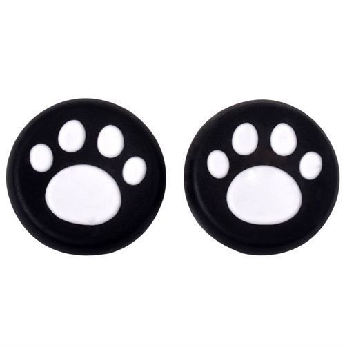 Analog Silicone Thumb Stick Grips Cap Joystick ThumbSticks Caps Cover for PS4 PS3 Xbox One Xbox 360 PS2 Game Controllers (4 x White Cat Dog Paw)