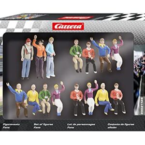 Carrera Race Spectators - Set of 15 Detailed Fans - 1:32 Scale Figures - Realistic Scenery Accessory for Slot Car Track Sets