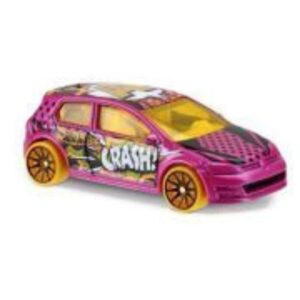 hot wheels 2017 hw art cars volkswagen golf mk7 111/365, pink