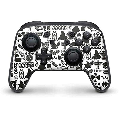 Skinit Decal Gaming Skin Compatible with Nintendo Switch Pro Controller - Officially Licensed Disney Alice in Wonderland (Animated) Silhouette Pattern Design