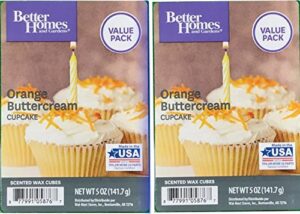 better homes and gardens orange buttercream cupcake wax cubes 5oz - 2-pack