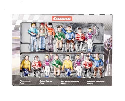 Carrera Race Spectators - Set of 15 Detailed Fans - 1:32 Scale Figures - Realistic Scenery Accessory for Slot Car Track Sets