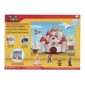 Super Mario Mushroom Kingdom Castle Playset with Exclusive 2.5” Bowser Figure