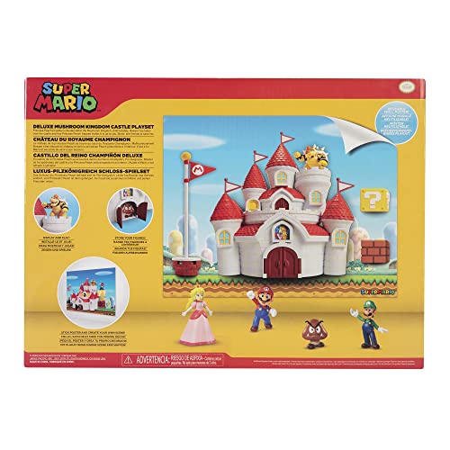 Super Mario Mushroom Kingdom Castle Playset with Exclusive 2.5” Bowser Figure