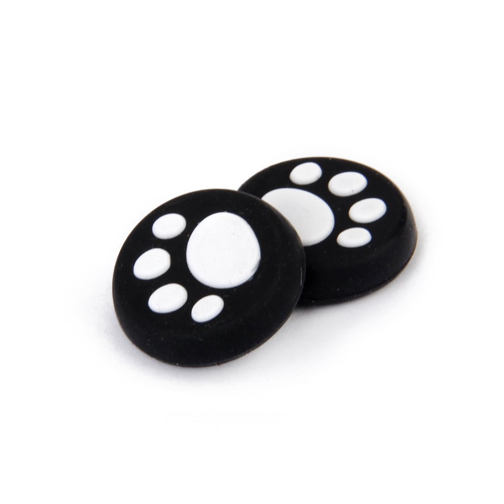 Analog Silicone Thumb Stick Grips Cap Joystick ThumbSticks Caps Cover for PS4 PS3 Xbox One Xbox 360 PS2 Game Controllers (4 x White Cat Dog Paw)