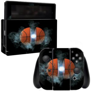 mightyskins skin compatible with nintendo switch - basketball orb | protective, durable, and unique vinyl decal wrap cover | easy to apply, remove, and change styles | made in the usa