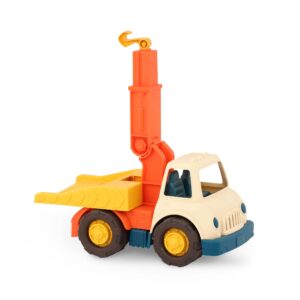 Battat- Wonder Wheels- Tow Truck – Toy Truck With Hook For Towing – Moveable Parts- Sturdy Toy Vehicle For Toddlers – Recyclable – Tow Truck- 1 year +