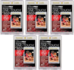 ultrapro one touch magnetic rookie card holder for up to 35 point cards (pack of 5)