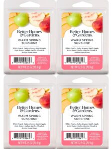 better homes and gardens warm spring sunshine wax cubes - 4-pack