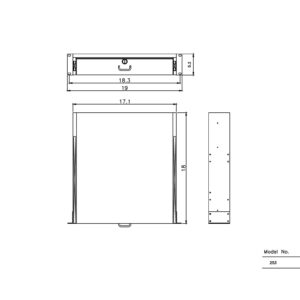 RAISING ELECTRONICS Drawer Server Cabinet Case 19 Inch Locking Rack Mount DJ Lockable Deep Drawer with Key (3U)