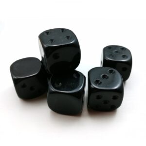 Blank Unpainted 16MM D6 Game Dice with Blank 6th Side, 4 Assorted Color Set of 24pcs, Raw Blank Cube