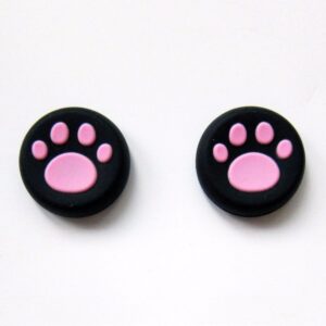 Thumb Grip Stick Joystick Cover Caps + Trigger Buttons Sticker for PS4 Controller L2 R2 Button Protective (Pink)