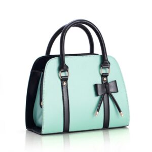 yournelo women's lady handbag little bow leisure shoulder bag purse (mint green)