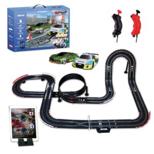 agm mastech slot car set with racing assistant app no.asr-02 1:43 scale