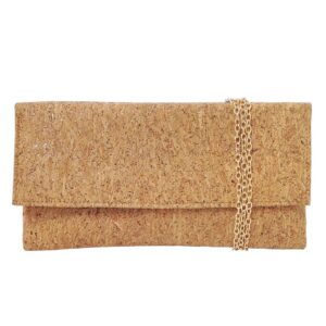 jnb metallic cork clutch, gold