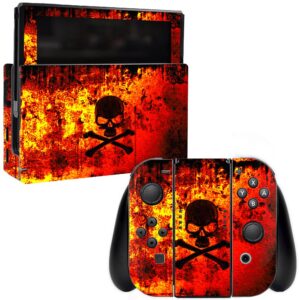 mightyskins skin compatible with nintendo switch - bio skull | protective, durable, and unique vinyl decal wrap cover | easy to apply, remove, and change styles | made in the usa