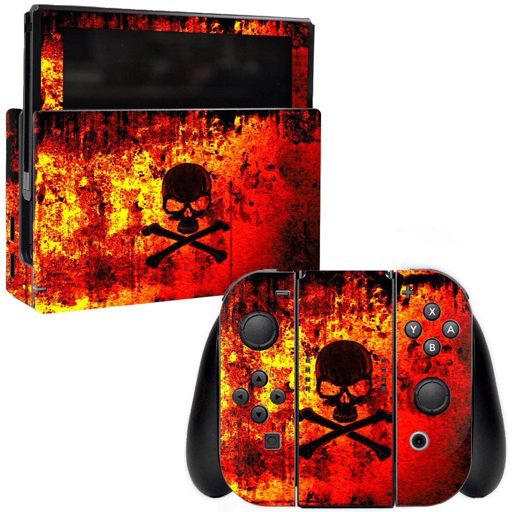 MightySkins Skin Compatible with Nintendo Switch - Bio Skull | Protective, Durable, and Unique Vinyl Decal wrap Cover | Easy to Apply, Remove, and Change Styles | Made in The USA