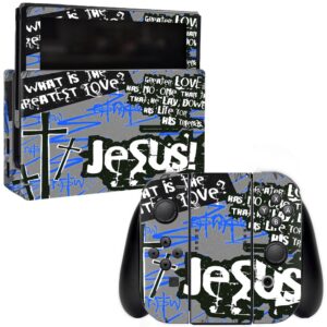 mightyskins skin compatible with nintendo switch wrap cover sticker skins love jesus