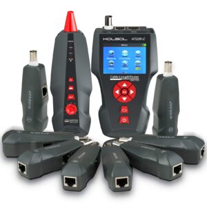 network cable tester, at226-c nf-8601w lan ethernet cable tester rj45 utp stp diagnose tone tracer network cable length tester for rj45, rj11, bnc, ping/poe 8 identifier telephone wire tracker