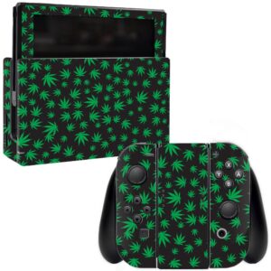 mightyskins skin compatible with nintendo switch - marijuana | protective, durable, and unique vinyl decal wrap cover | easy to apply, remove, and change styles | made in the usa