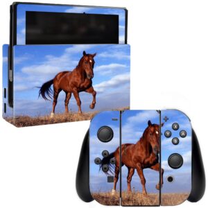 mightyskins skin compatible with nintendo switch - horse | protective, durable, and unique vinyl decal wrap cover | easy to apply, remove, and change styles | made in the usa