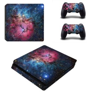 uushop vinyl skin sticker decal cover for sony playstation 4 slim ps4 console sticker galaxy starry sky