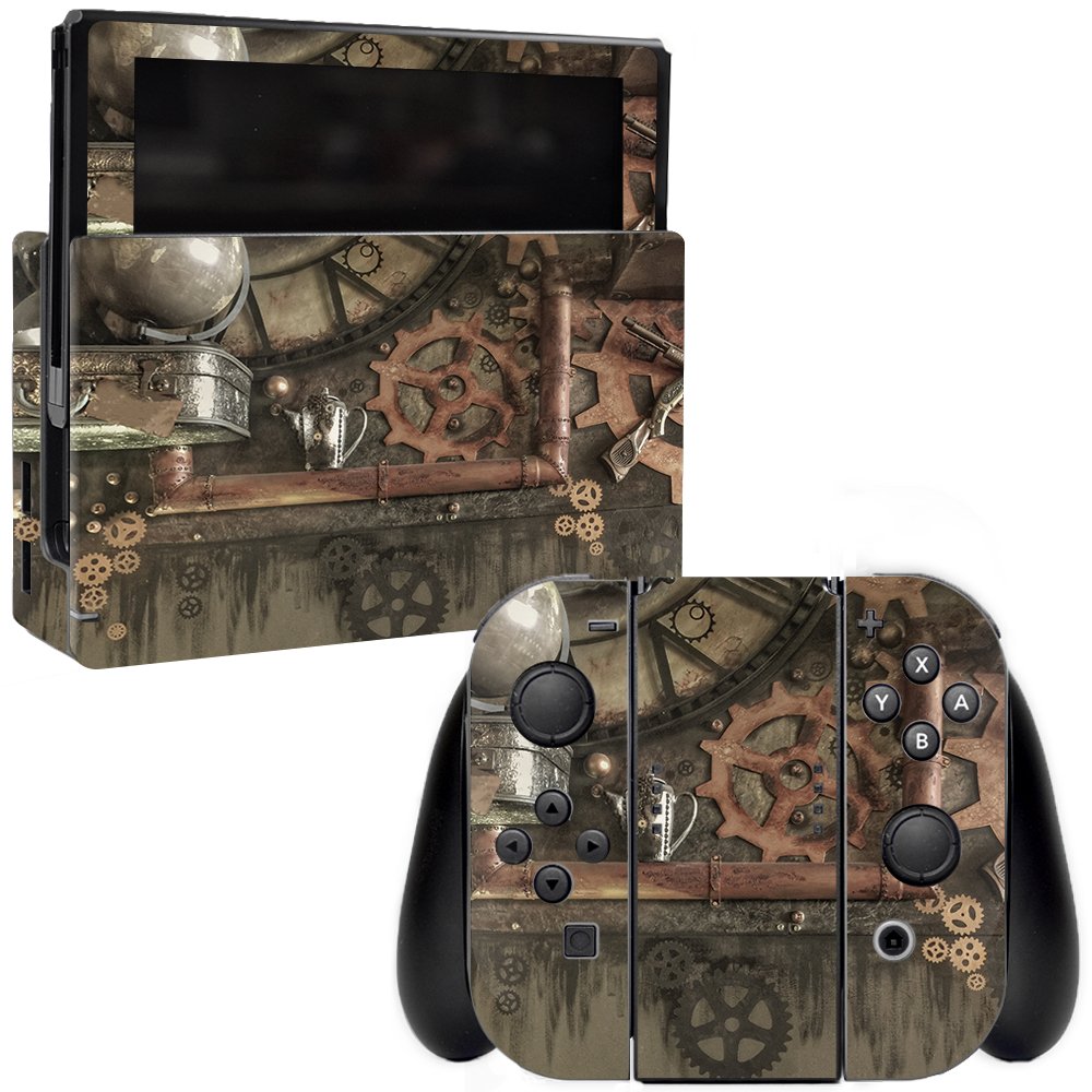 MightySkins Skin Compatible with Nintendo Switch - Steam Punk Room | Protective, Durable, and Unique Vinyl Decal wrap Cover | Easy to Apply, Remove, and Change Styles | Made in The USA