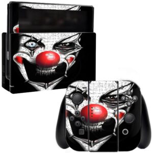 mightyskins skin compatible with nintendo switch - evil clown | protective, durable, and unique vinyl decal wrap cover | easy to apply, remove, and change styles | made in the usa