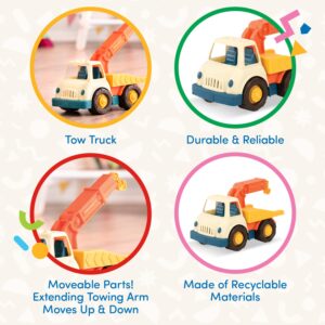 Battat- Wonder Wheels- Tow Truck – Toy Truck With Hook For Towing – Moveable Parts- Sturdy Toy Vehicle For Toddlers – Recyclable – Tow Truck- 1 year +