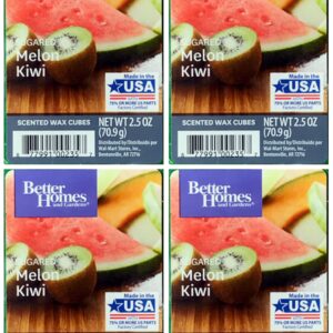 Better Homes and Gardens Sugared Melon Kiwi Scented Wax Cubes - 4-Pack