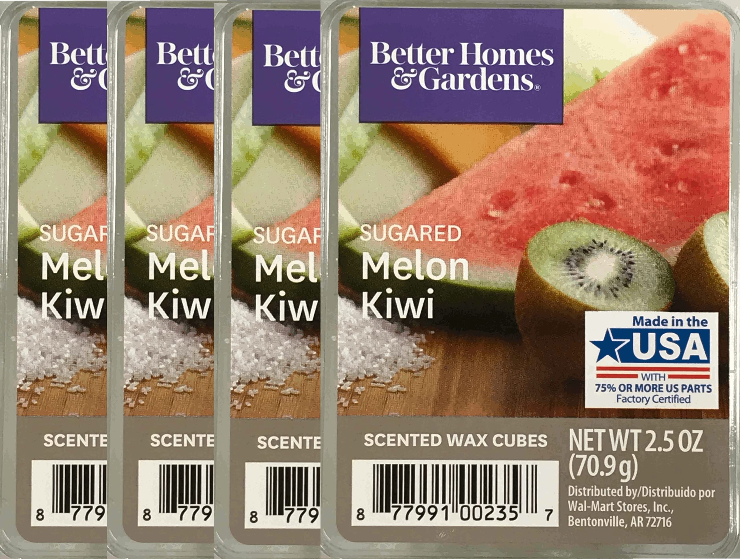 Better Homes and Gardens Sugared Melon Kiwi Scented Wax Cubes - 4-Pack