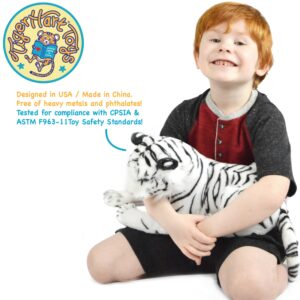 TigerHart Saphed The White Tiger - 17 Inch Stuffed Animal Plush