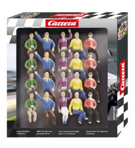 carrera race spectators - set of 20 seated race fans - 1:32 scale figures - realistic scenery accessory for slot car track sets