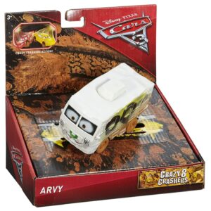 Disney Pixar Cars 3 Crazy 8 Crashers Arvy Vehicle, 1:55 Scale