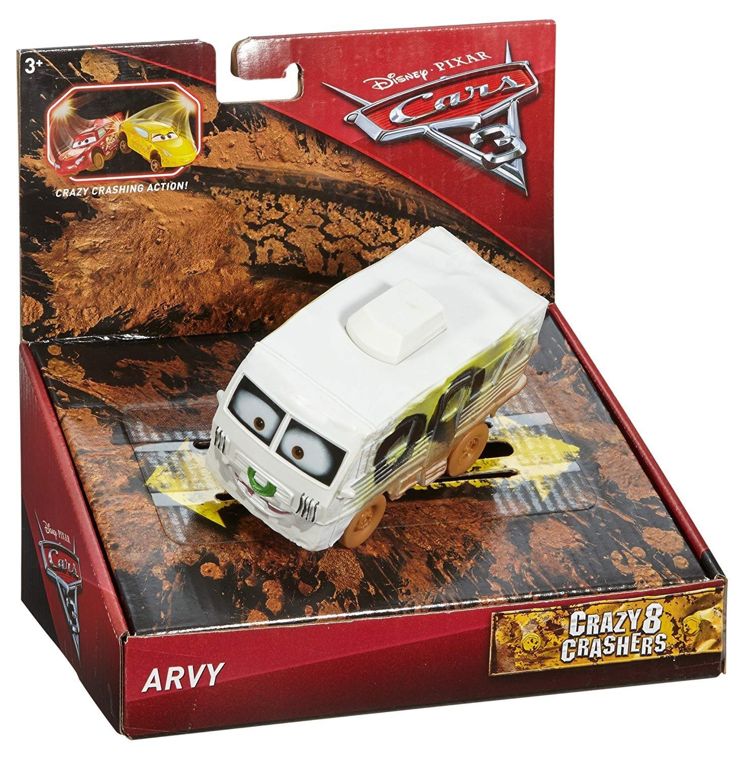 Disney Pixar Cars 3 Crazy 8 Crashers Arvy Vehicle, 1:55 Scale