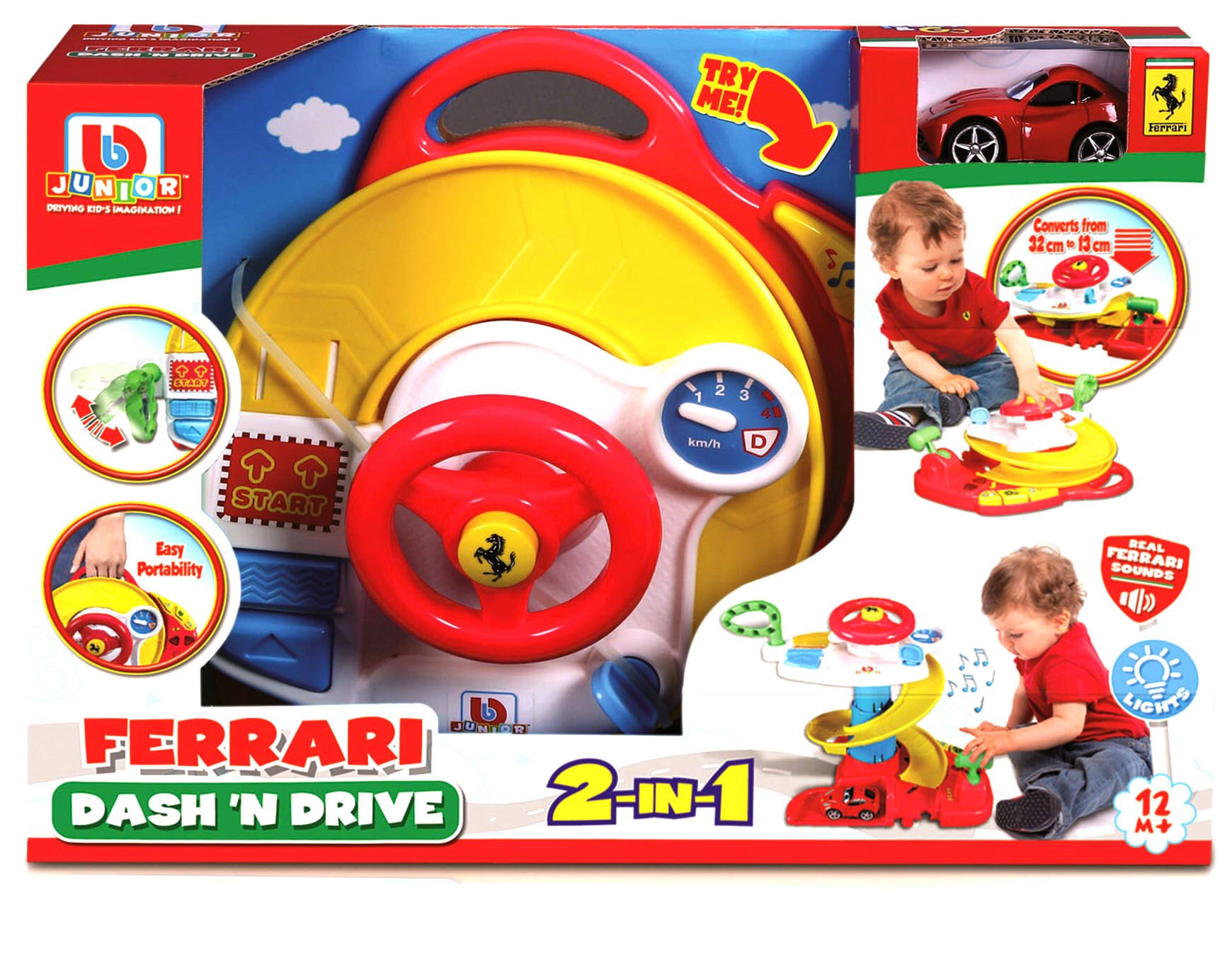 BB Junior Play & Go Ferrari Dash N Drive 2-in-1 Set