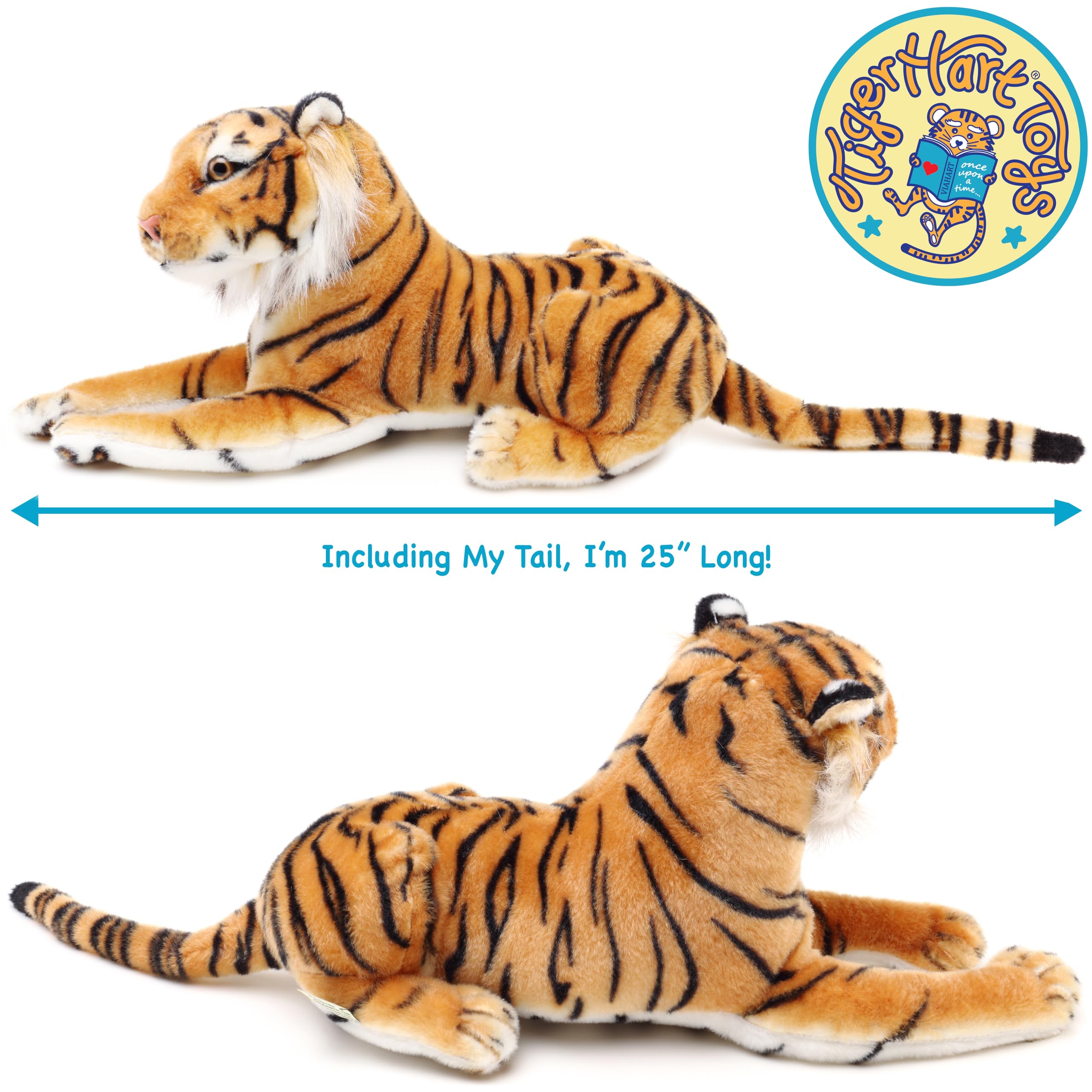 TigerHart Arrow The Tiger - 17 Inch (Tail Measurement Not Included) Stuffed Animal Plush Cat